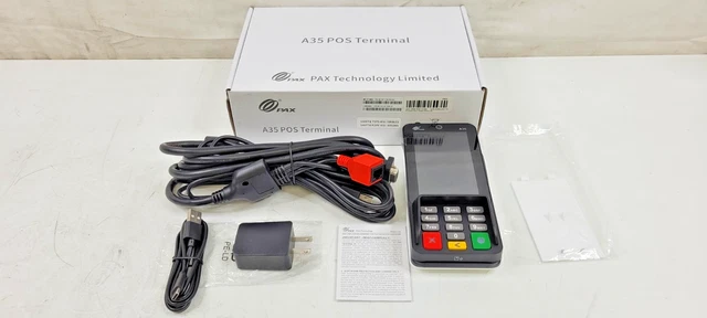 PAX A35 {A35-0BW-RD6-01AA} EMV NFC Cable PINpad POS Terminal (READ ...