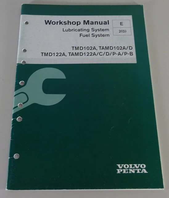 MANUALE OFFICINA VOLVO Penta Lubrication Sistema / Fuel Tmd / Tamd 3/ ...