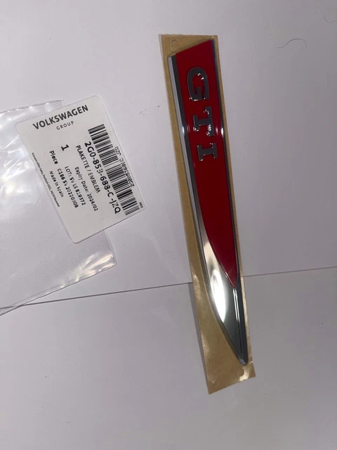 NEW GENUINE VOLKSWAGEN Polo Mk6 Front Fender Gti Emblem Badge Right O/S ...
