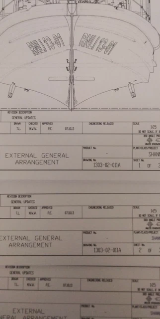 RNLI SHANNON CLASS Lifeboat Drawings Plans £29.99 - PicClick UK