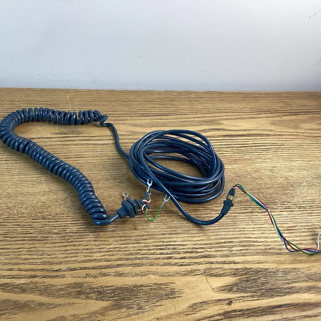 BLUE TRIMPHONE TELEPHONE line in cord with curly section. Item 1 £8.66 ...