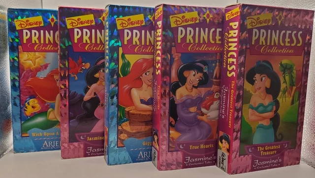 LOT OF 5 Disney's Princess Collection VHS Ariel & Jasmine The Greatest ...