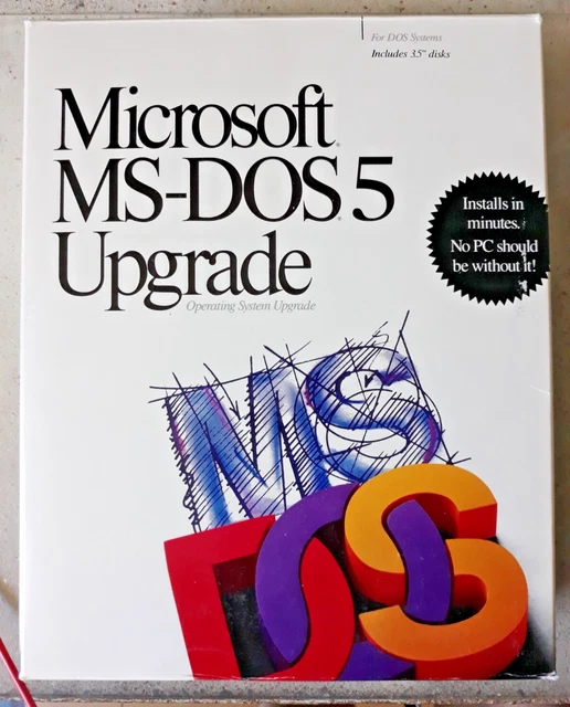 MICROSOFT MS-DOS 5 Operating System Upgrade 5.25" Disk $27.48 - PicClick CA
