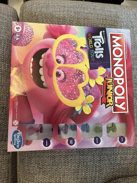 HASBRO GAMING MONOPOLY Junior: DreamWorks Trolls World Tour Edition VGC ...