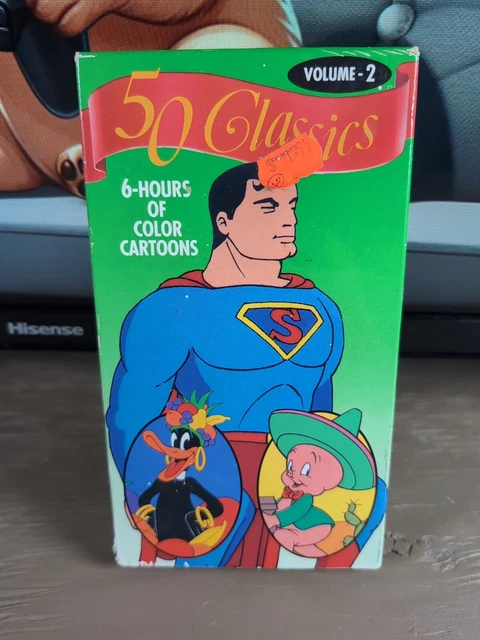 50 CLASSICS VOL. 2 - 6 Hours of Color Cartoons VHS Superman Very Good ...