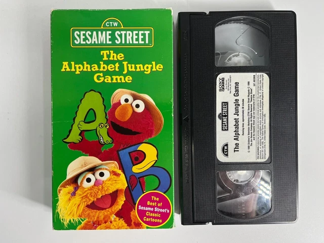 SESAME STREET VHS - The Alphabet Jungle Game - Best of - Elmo Zoe Telly ...