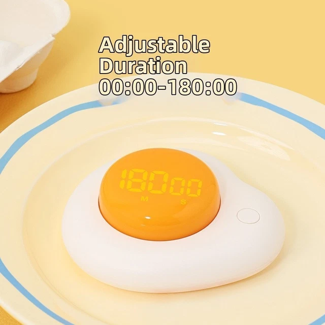 MAGNETIC SOFT BOILED Egg Timer with Countdown and Adjustable Sound ...