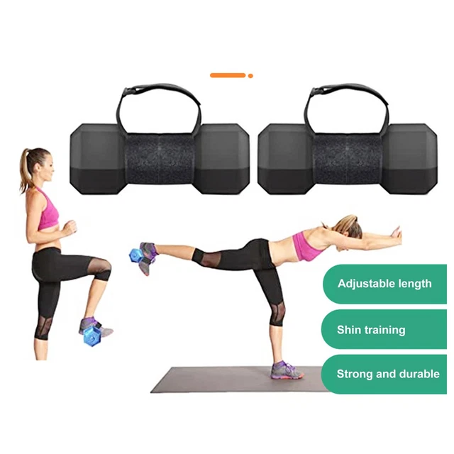 (BLACK)2PCS DUMBBELL ANKLE Straps Nylon Dumbbell Foot Attachment Weight ...