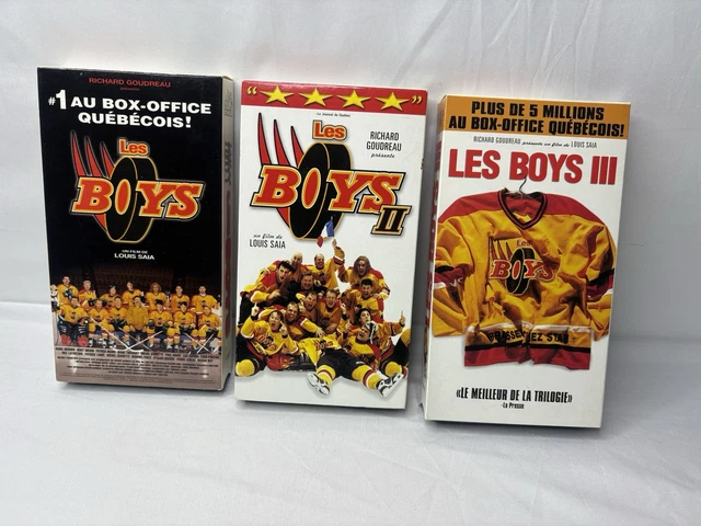LES BOYS, FILM 1-2-3 VHS lot - Quebec Movies Excellente Condition $29. ...