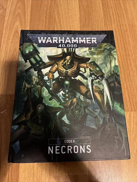 WARHAMMER 40K 40.000 Necron Necrontyr Book Codex Back Rigido Buone ...