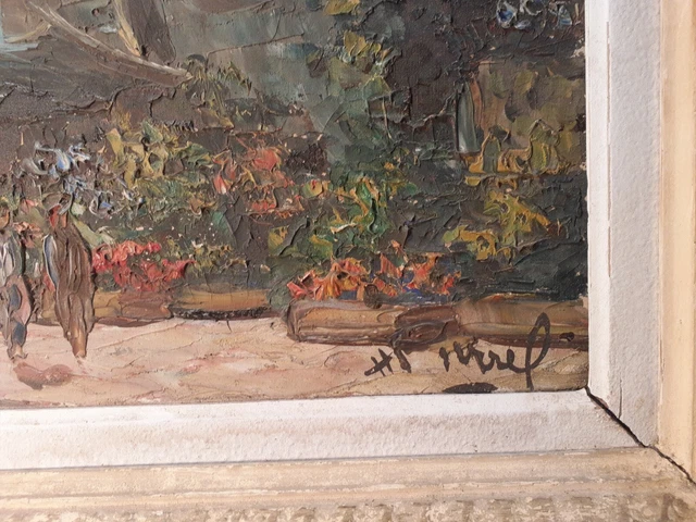 H PIERREL HUILE sur Toile PARIS place de la madeleine Peinture ...