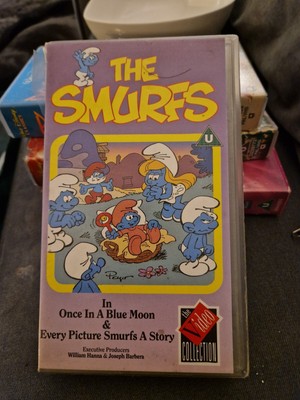 VINTAGE VHS THE Smurfs Once In A Blue Moon + Every Picture A Smurfs ...