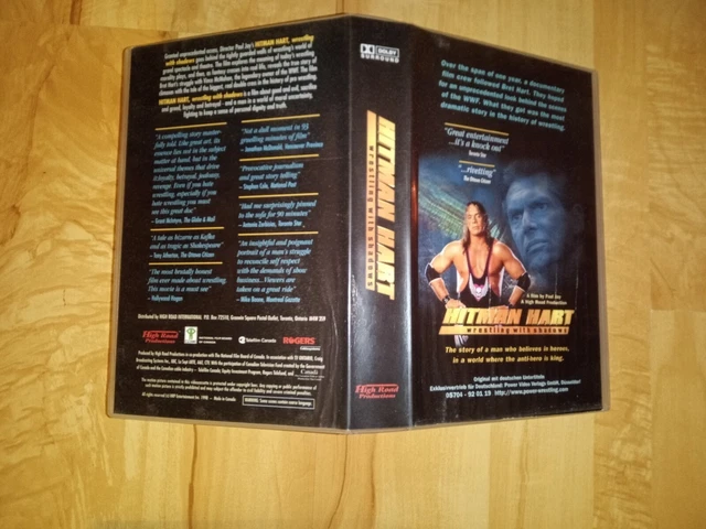 VHS WWF BRET Hitman Hart Wrestling with Shadoes WWE WCW TNA ECW ROH DWA ...