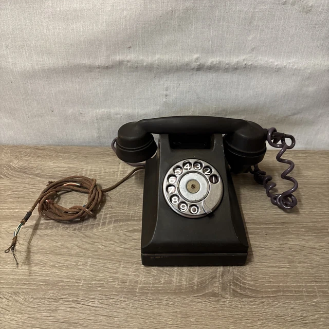 VINTAGE TR BAKELITE Rotary Dial Telephone Rare - Untested But May Work ...