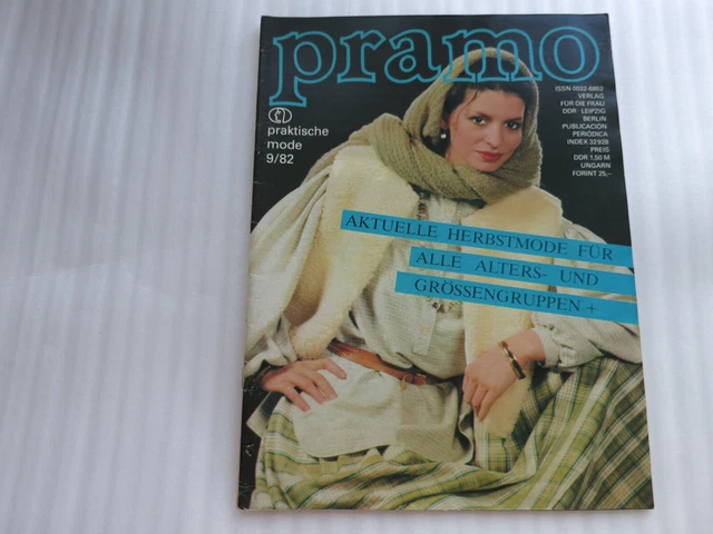 DDR PRAMO PRAKTISCHE Mode + Schnittmuster 9/1982 Herbst Kleid Jacke ...