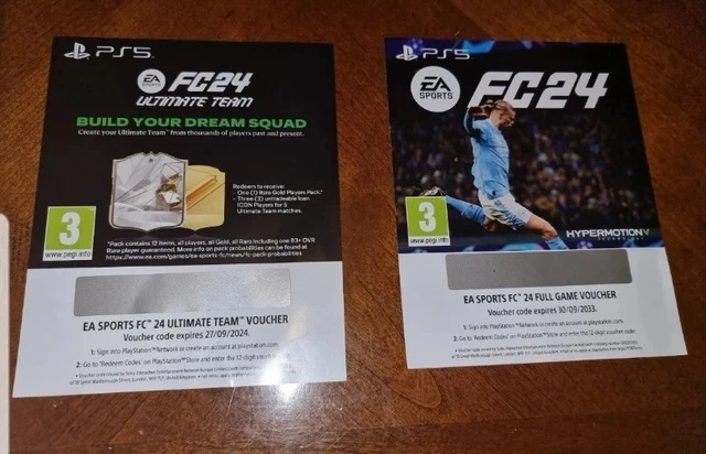 EA SPORTS FC 24 PS5 FULL GAME VOUCHER & ULTIMATE TEAM (Sony PlayStation ...
