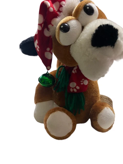 DAN DEE ANIMATED Plush Jingle Bells Christmas Singing Dancing Dog Santa ...