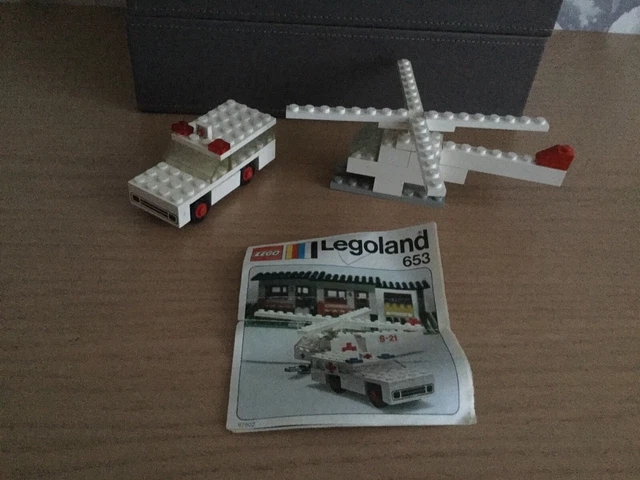 VINTAGE LEGOLAND LEGO 653 Ambulance and Helicopter with Original ...