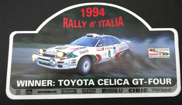PROMOTIONAL STICKERS TOYOTA Celica Gt-Four Rally D´Italia 1994 Castrol ...