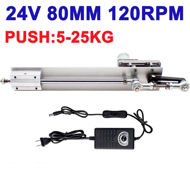 RECIPROCATING CYCLE LINEAR Actuator Adjustable DIY Motor Stroke 80mm ...