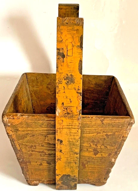 ANTIQUE PRIMITIVE CHINESE Wood Rice/Grain Gathering Harvest Basket £141 ...