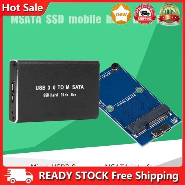 USB 3.0 TO mSATA Adapter Hard Disk HDD Case External SSD Hard Drive ...