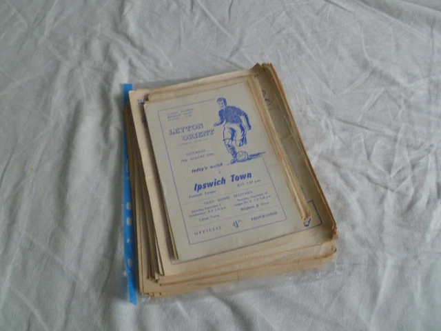 MY PRIVATE COLLECTION of 1950 's Leyton Orient football programmes 70 ...