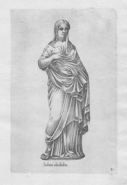 CAVALIERI - SABINES Ancient Rome Roman Statue Mythology Radierung Eau ...