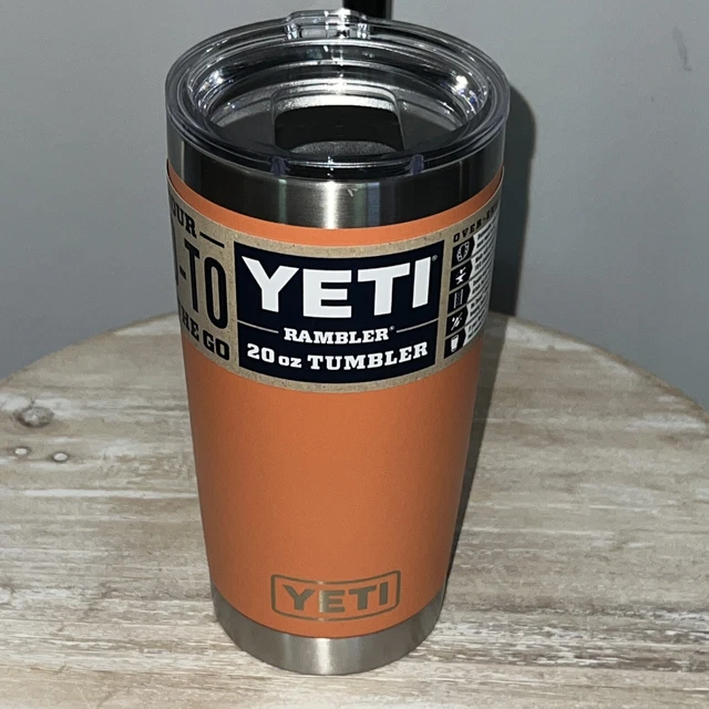 YETI RAMBLER 20OZ Tumbler with Magslider Lid NEW High Dessert Clay $33. ...