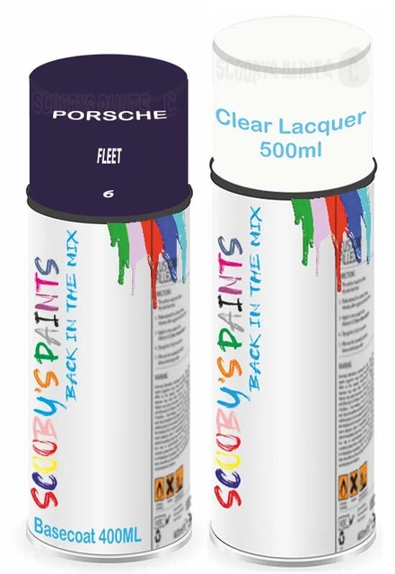 FOR PORSCHE PAINT Aerosol Spray Fleet 6 Car Scratch Fix Repair Lacquer ...