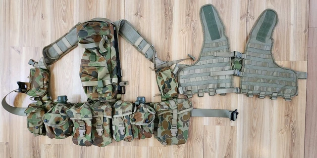DPCU LAND 125 Webbing Chest Rig Plate Carrier Auscam Molle Belt Pouch ...