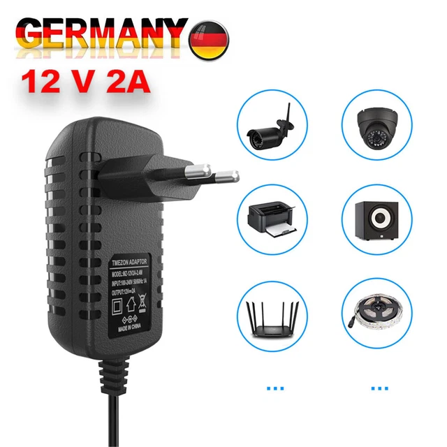 12V 2A AC/DC 24W NETZTEIL Trafo Netzadapter Steckernetzteil Ladegerät ... 12V 2A AC/DC 24W NETZTEIL Trafo Netzadapter Steckernetzteil Ladegerät ...