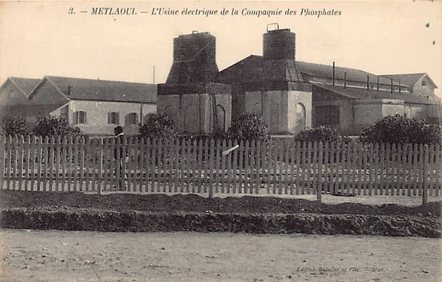 TUNISIE - METLAOUI - L'usine électrique de la Compagnie des Phosphates ...