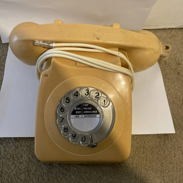 VINTAGE 746F ROTARY Dial Telephone Cream £35.99 - PicClick UK