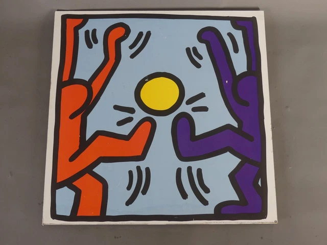 KEITH HARING UNTITLED Bild Kunstdruck Playing People 60 cm x 60 cm ...