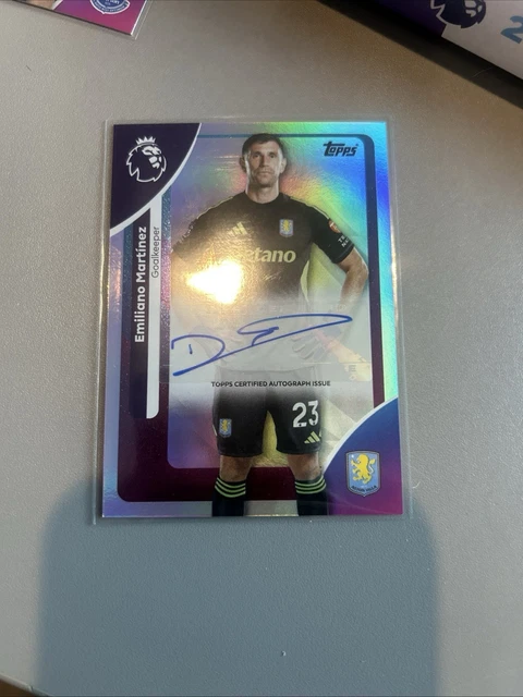 TOPPS PREMIER LEAGUE 2026 Emiliano Martinez Autograph Card Aston Villa ...