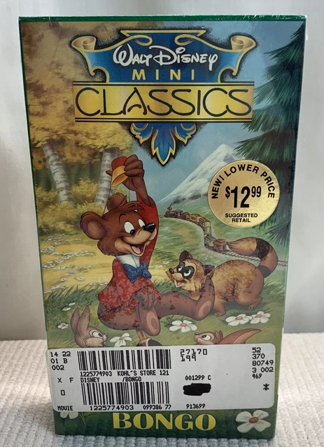 BONGO (VHS, 1991) Walt Disney Mini Classics Animated Vintage Sealed EUR ...