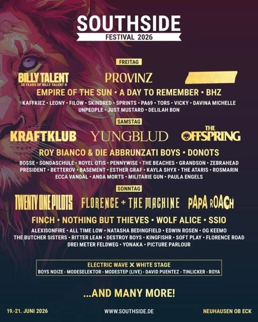 SOUTHSIDE FESTIVAL 2026 - TRAILER PARK REGULAR (print@home) EUR 50,00 ...
