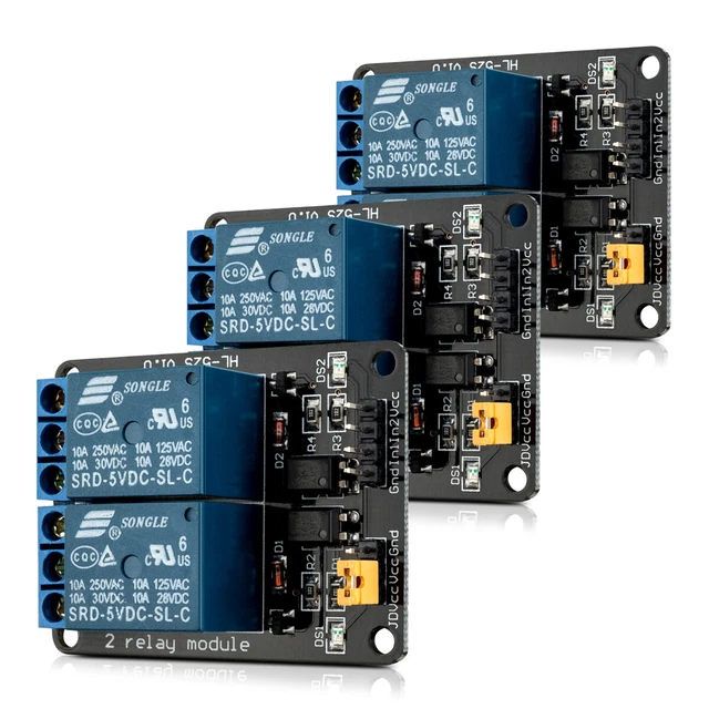 2 CHANNEL RELAY Module 5V Relay Board for Arduino Raspberry Pi with ...