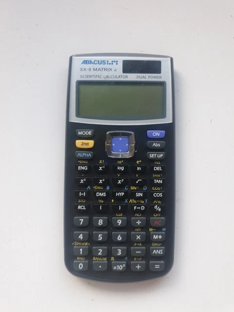 ABACUS SCIENTIFIC CALCULATOR SX II Matrix School Maths Solar Without ...