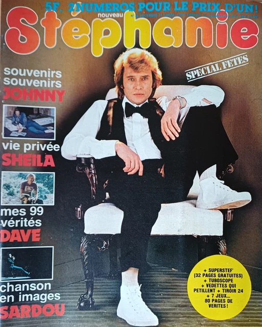 MAGAZINE STÉPHANIE JOHNNY Hallyday Sheila Jean Michel Jarre Lenorman Dave Sardou EUR 15,00 ...