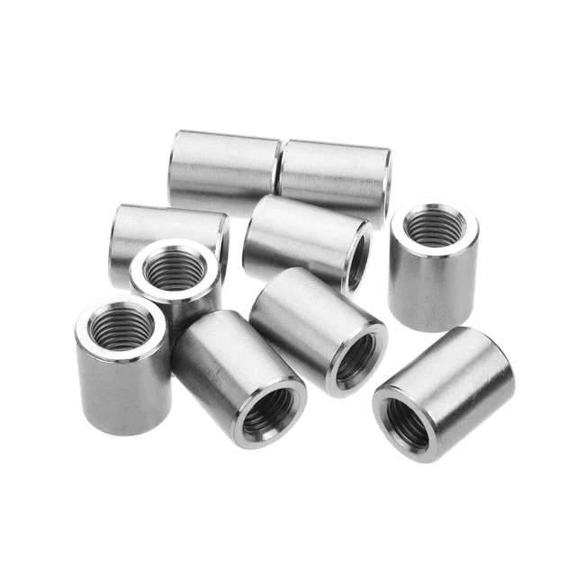 ROUND COUPLING CONNECTOR Nut M3~M16 Threaded Insert Joint 304 Stainless ...