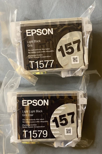 GENUINE EPSON 157 Light Light Black Ultrachrome Ink T1579 Lot Of 2 EUR ...