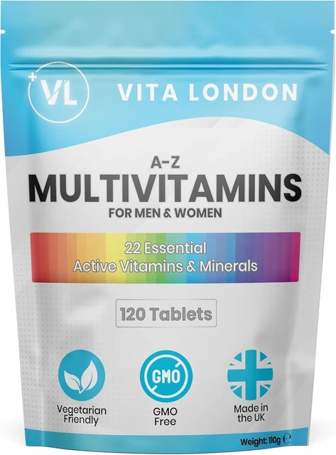 MULTIVITAMINS & MINERALS - A-Z For Men & Women - 22 Multi-Vitamins ...