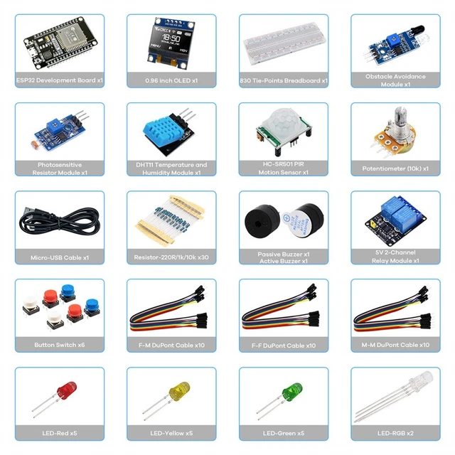 STARTER KIT FOR Arduino ESP-32S The Most Complete Starter Kit,Basic ...