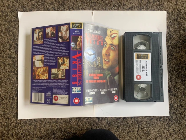 VAMPIRE'S KISS {1988, Cinema Club, Vhs/Pal} Nicolas Cage. Rare & Oop ...