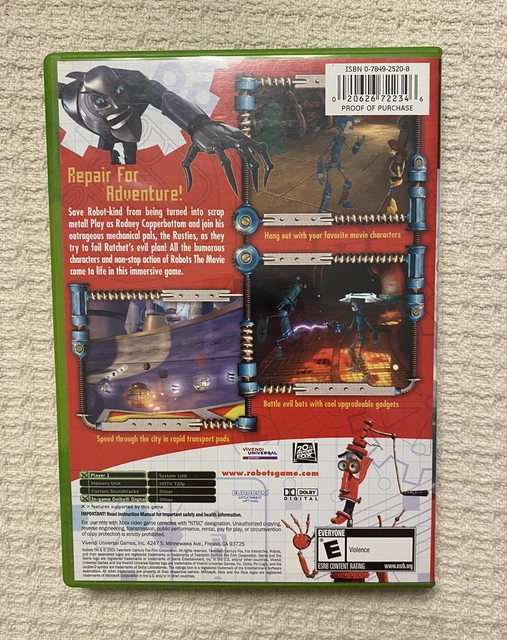 ROBOTS (MICROSOFT XBOX, 2005) Complete Tested Working - Free Ship $18. ...