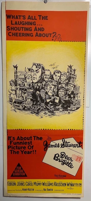 ORIGINAL DAYBILL MOVIE Poster - Dear Brigitte - 1965 $40.00 - PicClick AU