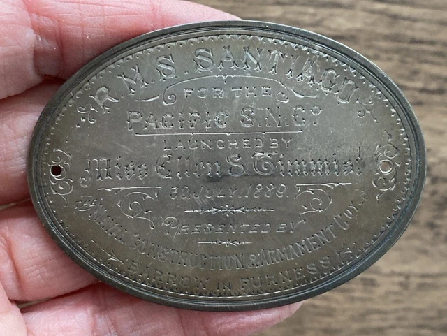 19TH CENTURY. MARITIME Related Silver Engraved Plaque For 1889 Launch £ ...
