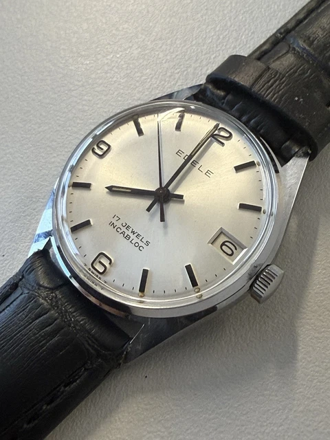 RARE VINTAGE EDELE Watch, Incabloc, Hand Winding , Old Stock Brand New ...